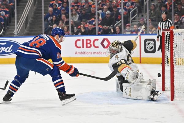 Oilers score first four goals, hold off Golden Knights by one | WXSM-AM
