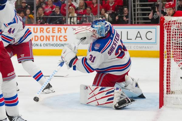 Rangers G Igor Shesterkin exits vs. Mammoth after collision | The ...